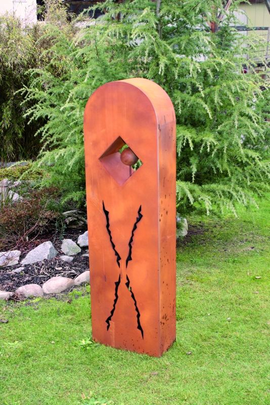 Säule Rost Edelrost Stele Säule aus Rost Gartendeko Ellas Dekokrempel ...